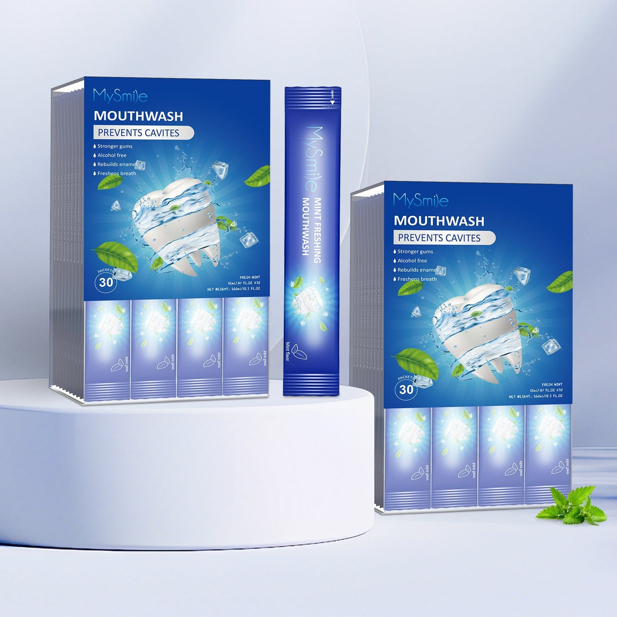 Get Fresh Smile Anywhere | MySmile Portable Alcohol Free Mouthwash